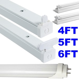 Single Twin T8 LED Batten Tube Fitting Fluorescent Double Wall Light ...