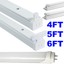 Single Twin T8 LED Batten Tube Fitting Fluorescent Double Wall Light ...