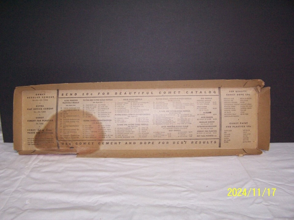 COMET P11 DOUGLAS SKYSTREAK FLYING MODEL AIRPLANE KIT FOR JETEX ENGINES ...