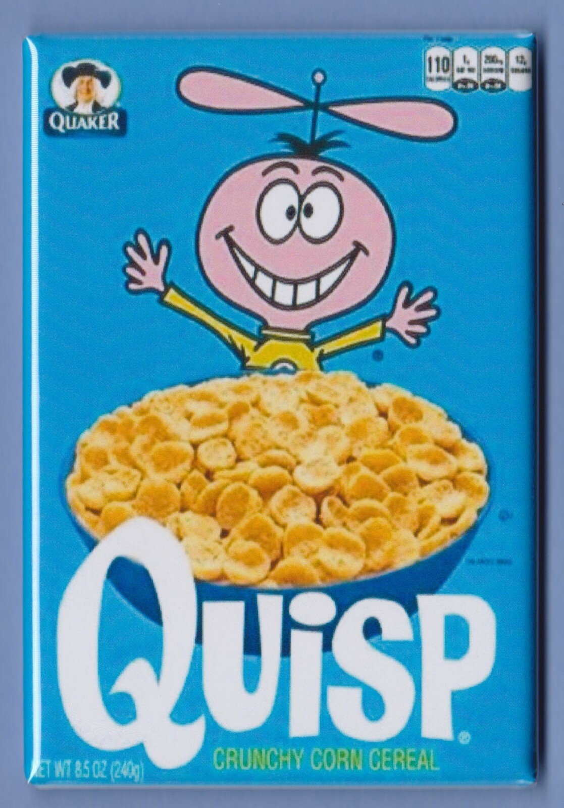 QUISP CEREAL BOX *2X3 FRIDGE MAGNET* CHILDRENS BREAKFAST FOOD BOWL MILK ...