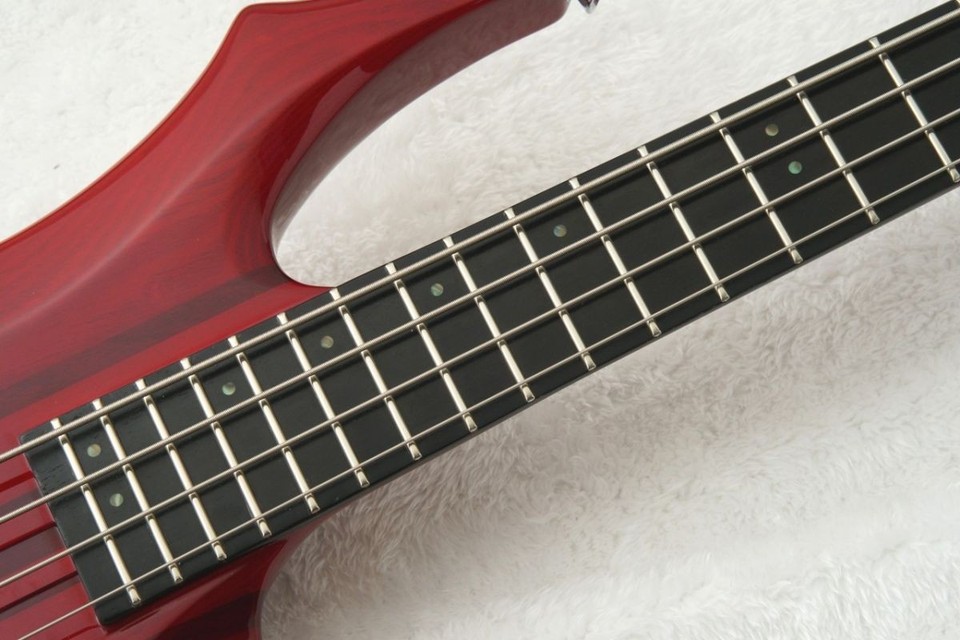 EDWARDS Forest Bass Used Ebony fingerboard See Thru Red w/Gig case | eBay