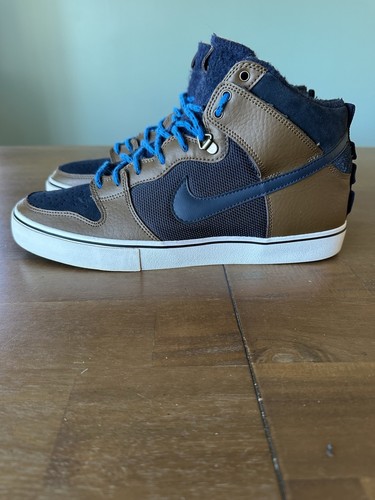 Nike Dunk High LR Leather Winterized Mens Size 11 Khaki Obsidian 536181 ...