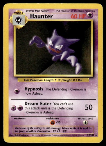 1999 Pokemon Classic - Base Set Haunter #29 Heavy Play | eBay