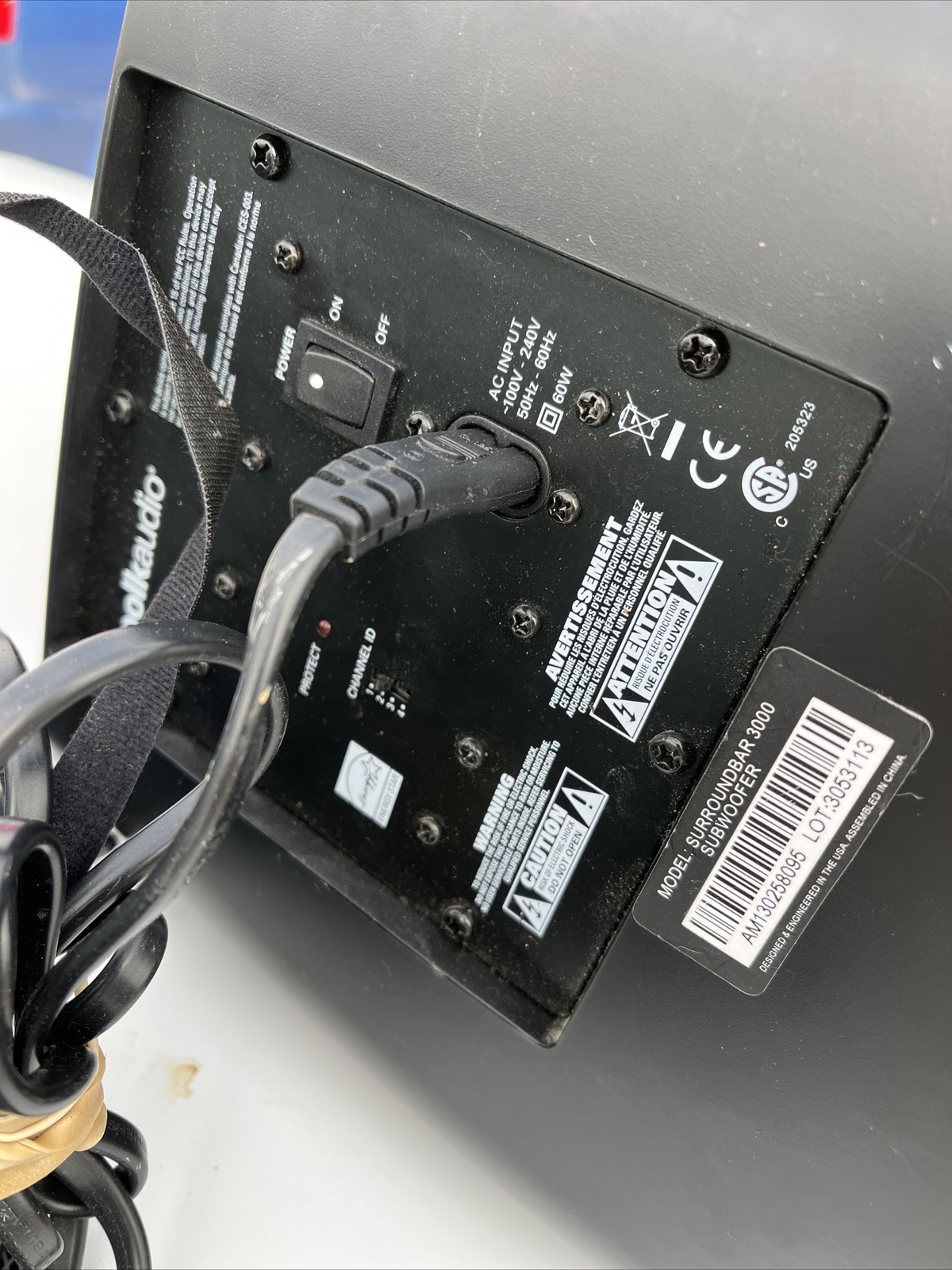 Polk Audio Surroundbar 3000 Subwoofer Sub Base Speaker Only with Power ...