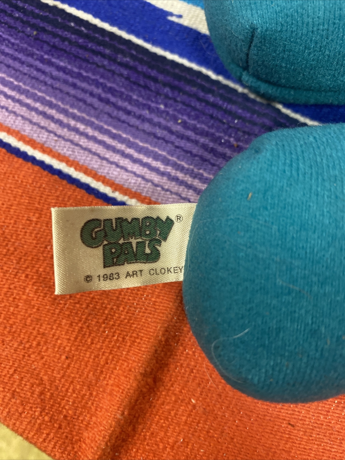 Vintage 15” Gumby Pals Plush 1983 Art Clokey Sher-Stuff Rare Stuffed ...