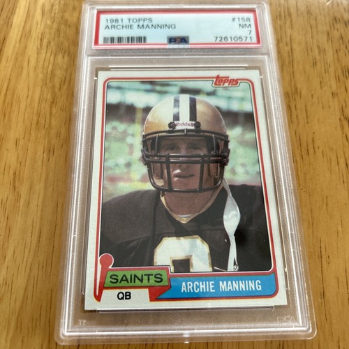 1981 Topps #158 Archie Manning PSA 7 Saints HOF low pop New Grade!!! | eBay