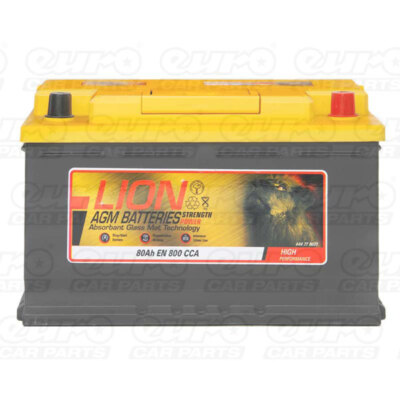 115 AGM Car Battery 12V 80Ah 800cca L315 W175 H190 0/1 B13 3 Year ...