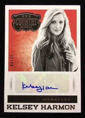KELSEY HARMON 2014 PANINI COUNTRY MUSIC AUTO AUTOGRAPH SIGNED CARD NUMBER 3 / 25 | eBay
