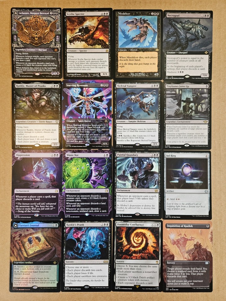 Custom Commander Deck ~ Discard ~ Aclazotz, Deepest Betrayal ~ 100 Card ...