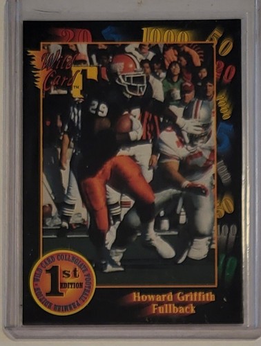1991 Wild Card Draft #18 Howard Griffith Illinois Fighting Illini ...