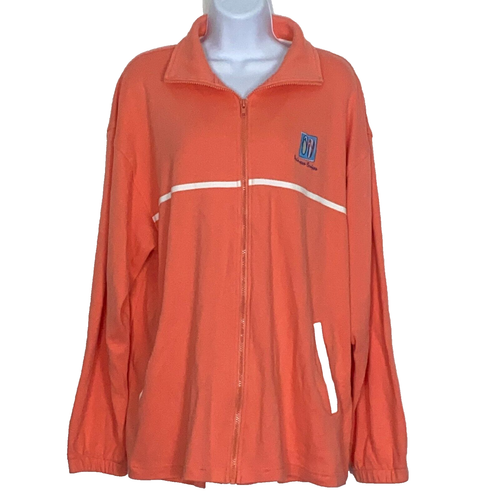 Princess Cruises Jacket Size L Athletic Orange Full Zip Hoodie Logo ...