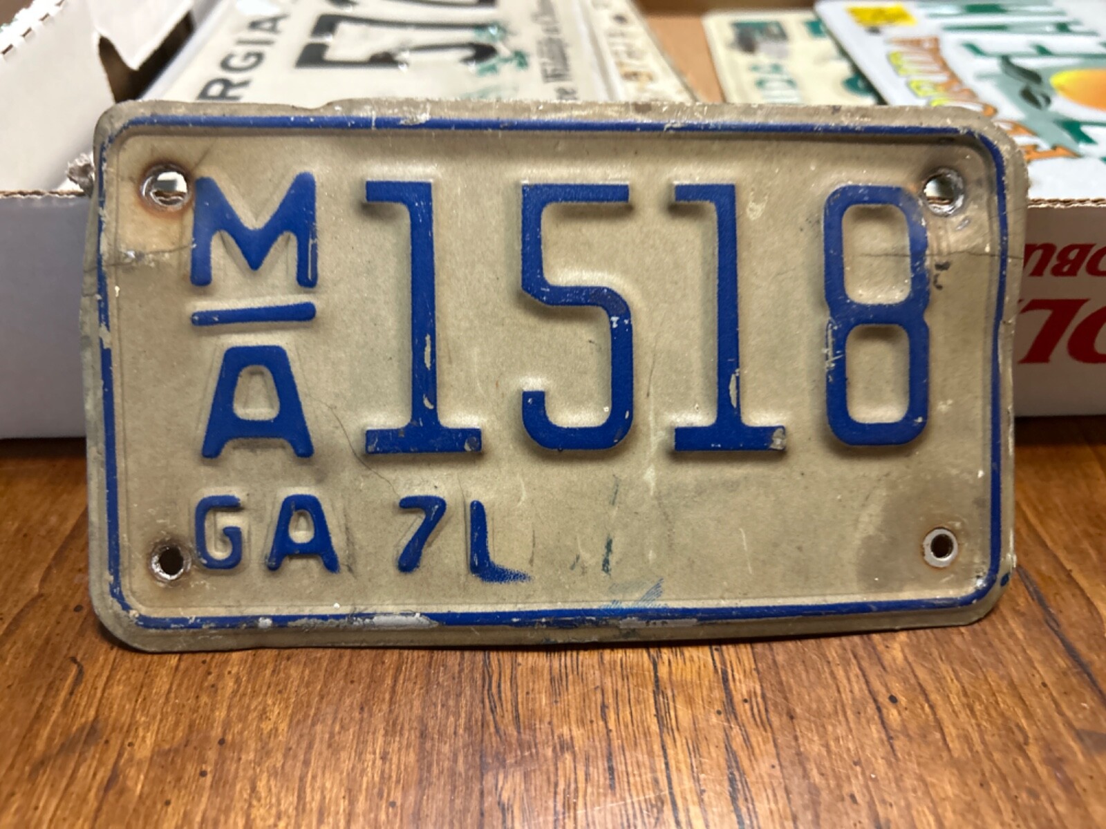 Vintage 1971 Georgia Motorcycle License Plate | eBay