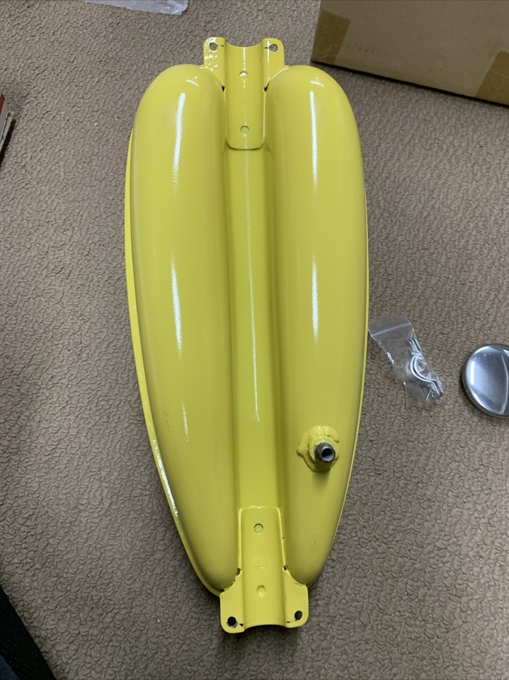 Nice Shape Original Whizzer “H” Gas Tank Vintage Patina Yellow | eBay