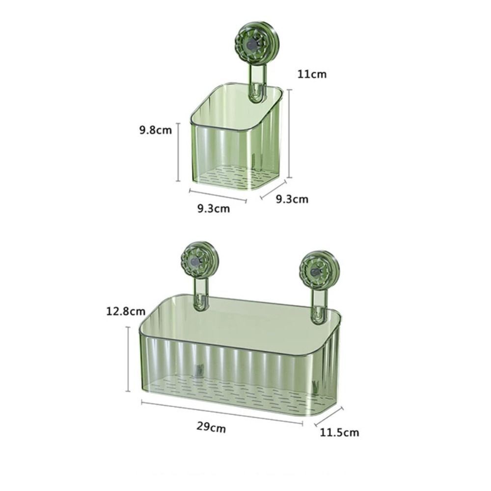 Drainable Suction Cup Bathroom Storage Basket Quick Drying Storage ...