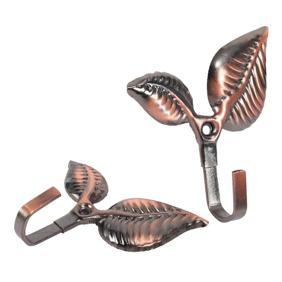 12 Attaches de Rideau en Forme de Feuille de Fer avec Crochets ...