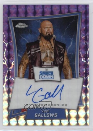 2025 Chrome WWE Blue Brand Purple Geometric Refractor /10 Luke Gallows ...