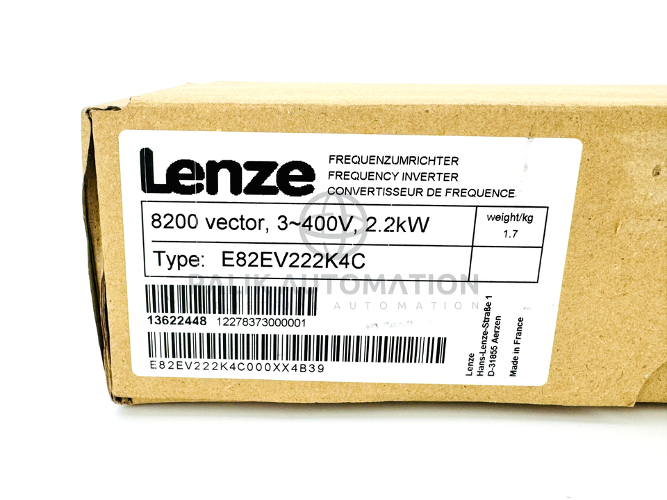 LENZE E82EV222K4C 8200 Vector series 13622448 2,2kW E82EV222_4C NEW ...