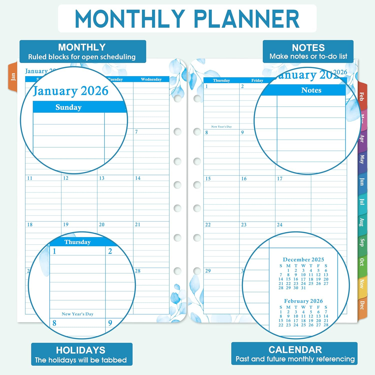 2026 Planner Refills 2026 – Jan.2026 - Dec.2026, Planner