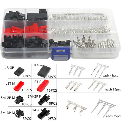 105Pcs Servo Plug Male Female JST JR Connector Crimp Pin Wire for RC ...