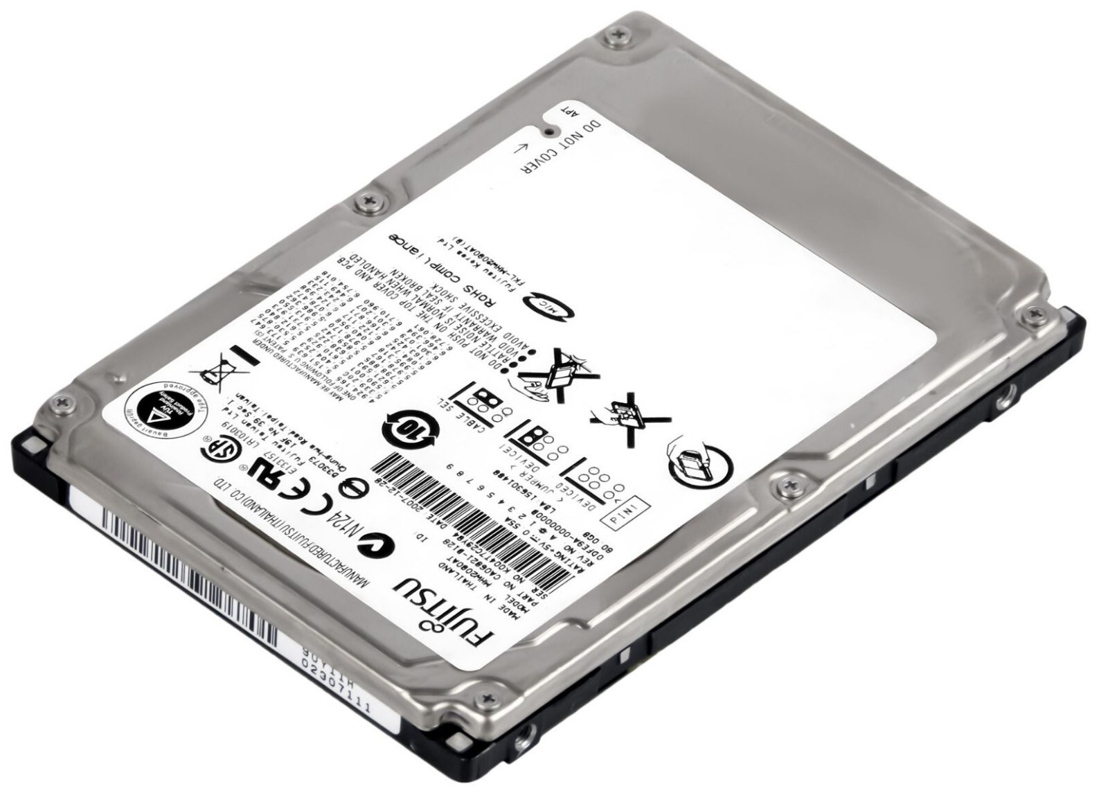 Hard Drive Fujitsu MHW2080AT 80GB 4200RPM PATA ATA IDE 8MB Cache 2.5 ...