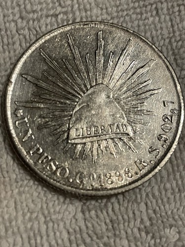 1899 Go RS Mexico Cap & Rays Silver Peso | eBay