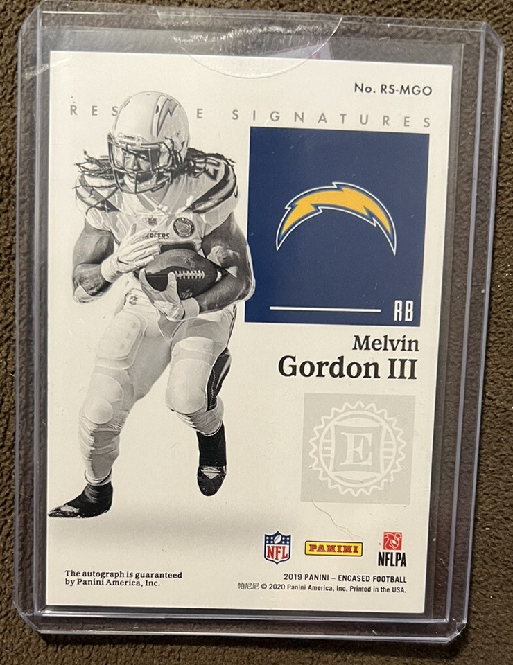 Melvin Gordon III 2019 Panini Encased / 25 Auto Autograph Reserve ...