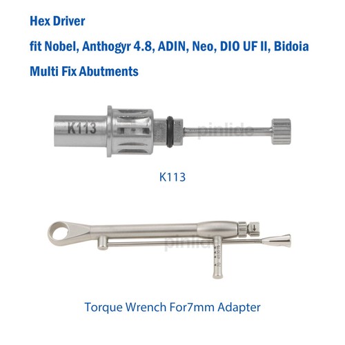 Implant Nobel Biocare Torque Wrench Drivers Manual Adapter UniGrip ...