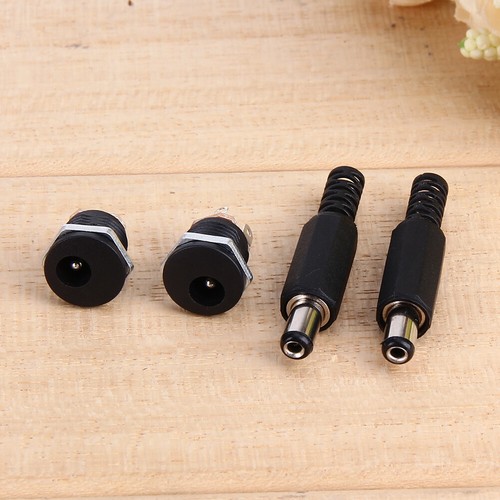10 Pair DC Power Male Plugs 5.5x2.1mm Panel Mount Waterproof for Audio ...