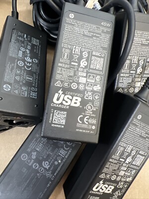 Lot of 100 HP OEM 45W USB-C Chargers 45W, 15V, 3A for HP Laptops ...