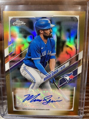 2021 Topps Chrome Update Marcus Semien Gold Autograph 15/50 Auto | eBay