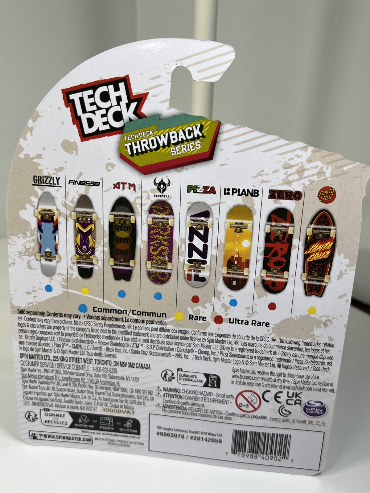 Tech Deck Santa Cruz Throwback Fingerboard Skateboard Rare New for 2024 NIB