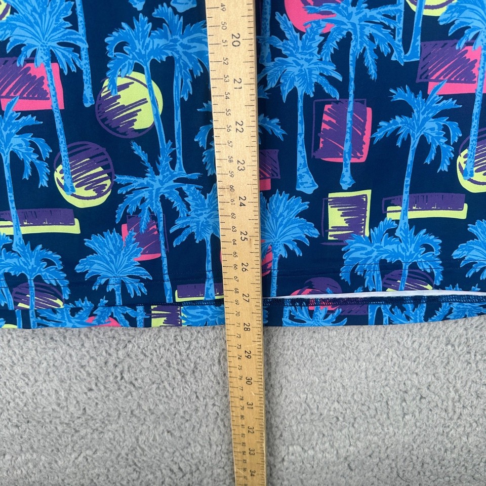 Chubbies Polo Mens Medium Shirt Palm Tree Print Golf Casual Fun ...