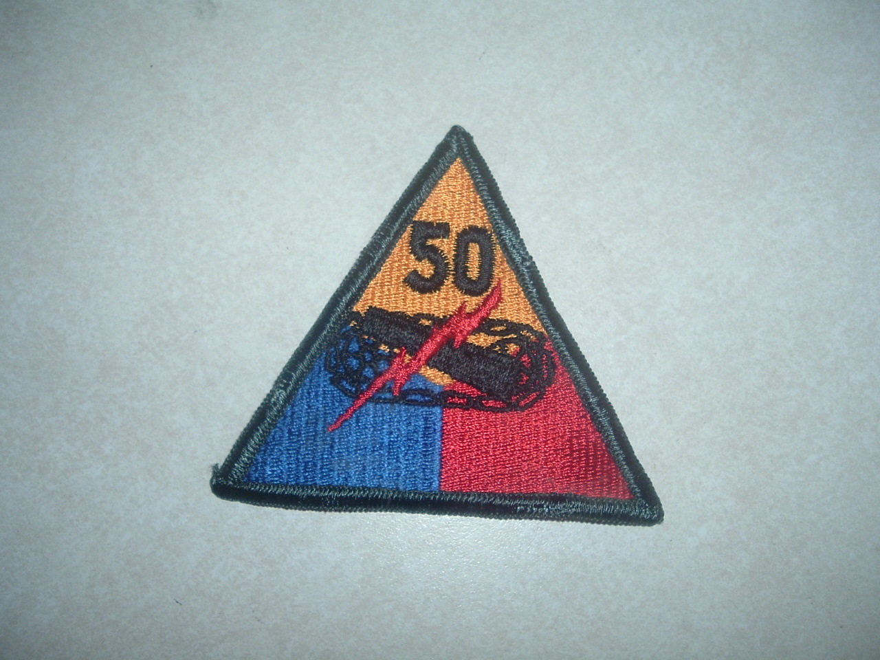 GENUINE US MILITARY PATCH ARMY 50TH ARMORED DIVISION COLORED NEW OLD ...