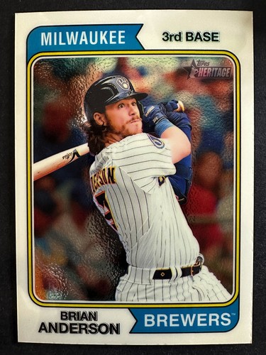 Brian Anderson 2023 Topps Heritage Baseball Chrome /999 Milwaukee ...