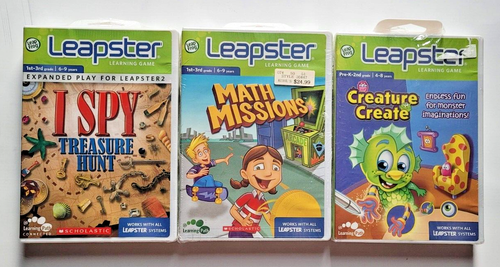 NEW Lot 3 Leap Frog Leapster Learning Games Creature Create/Math Missions/I SPY | eBay