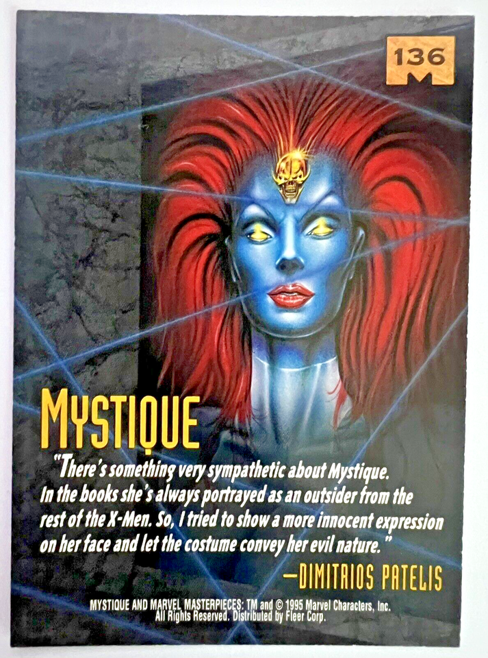 Mystique Card #136 - Dimitrios Patelis - Marvel Masterpieces - 1995 ...