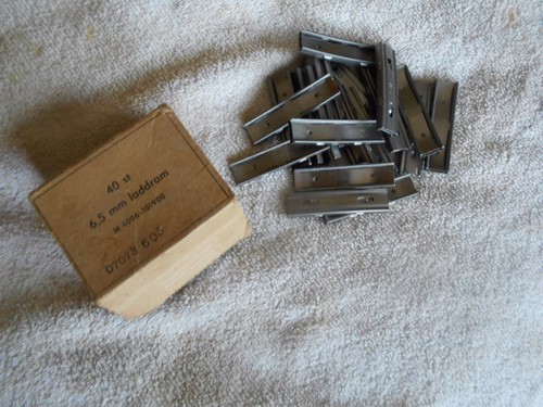 10 original swedish model 1896 1894 1938 mauser 6.5x55 stripper clips 5 ...