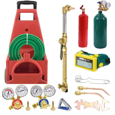Oxygen Acetylene Torch Kit Oxy Gas Welding Cutting Brazing Set Portable ...