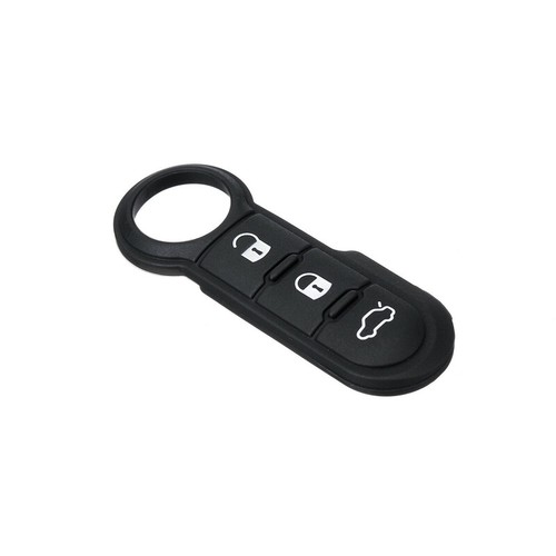Quality Black 3 Button Car Key Fob Rubber Silicone Pad for Fiat 500 ...