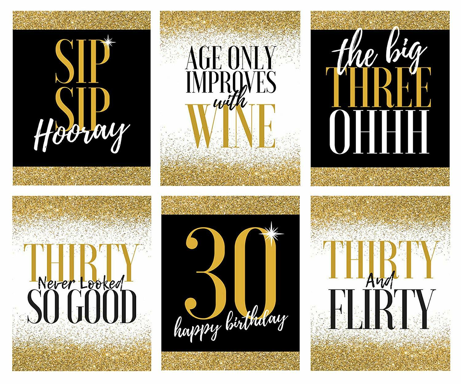 30th Birthday Wine Bottle Labels for Friends Funny Bday Party ...