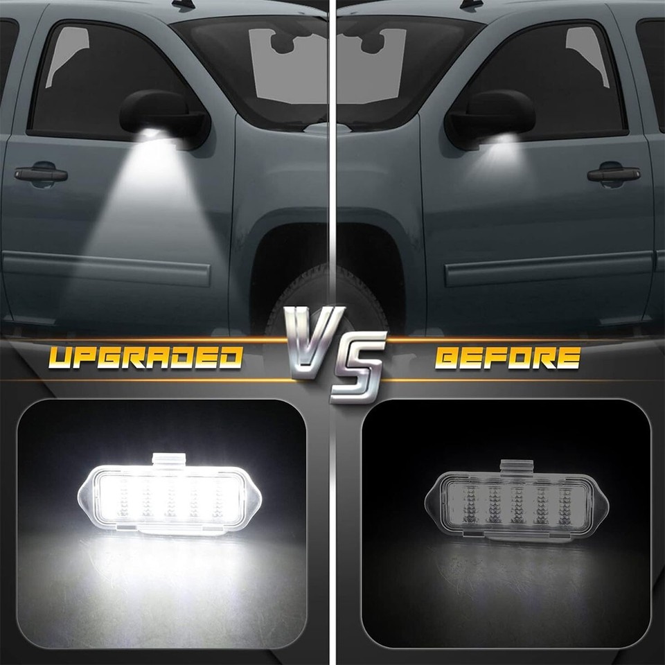2x Side Mirror Puddle Lights For 03-06 Escalade Silverado Suburban ...