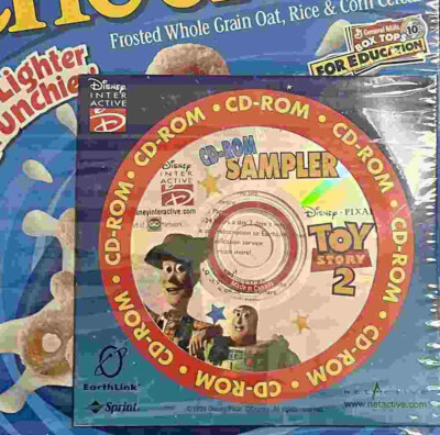 Disney Toy Story 2 CD Sampler Frosted Cheerios Box Flat Pixar General ...