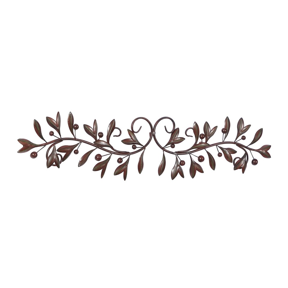 Deco 79 Metal Leaf Home Wall Decor Long Horizontal Vine Wall Sculpture ...