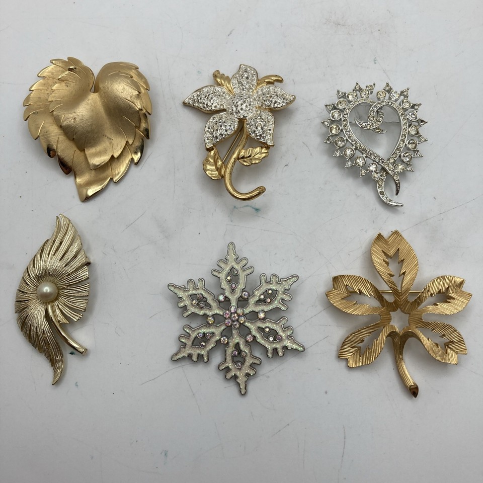 VTG Modern Large Lot Of Brooches 30pcs Variety Styles Materials | eBay