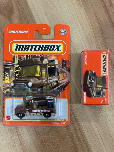 Matchbox LOT 2 Cars - ICE CREAM KING CHOCO MOCHA - Power grab + Blister ...