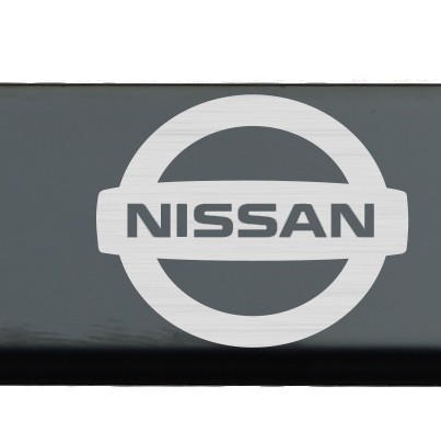 Black Chrome Nissan Logo Laser Engraved T304 Stainless Steel License ...