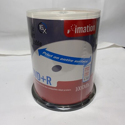 Imitation DVD-R Recordable Disc 100 Discs 16xSpeed Printable 4.7GB ...