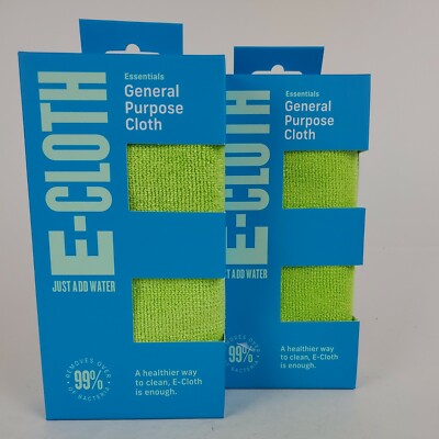 2 Pack E-Cloth GENERAL PURPOSE Microfiber Cleaning Cloth Tough Grease ...