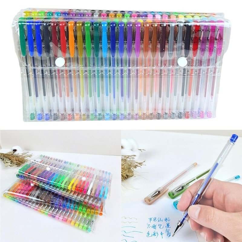 100-Pack Gel Pens Set 100 Colored Gel Pen Set Perfect for Adult ...