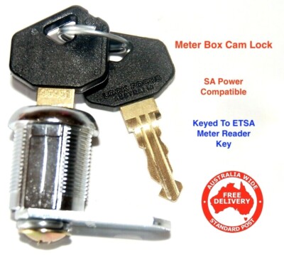 ETSA Meter Box Lock -Supplied with 2 user keys- SA Power Cam Lock ...